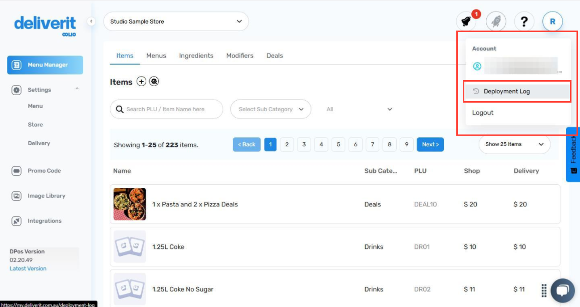 How to Monitor Deployment logs in Deliverit Studio.