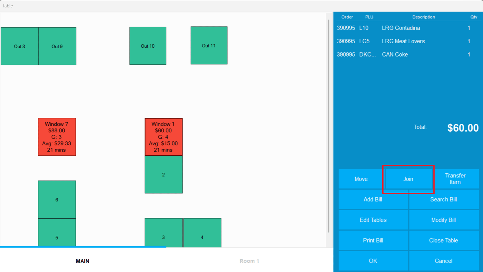 How to Merge or Join a Table (Restaurant Module)