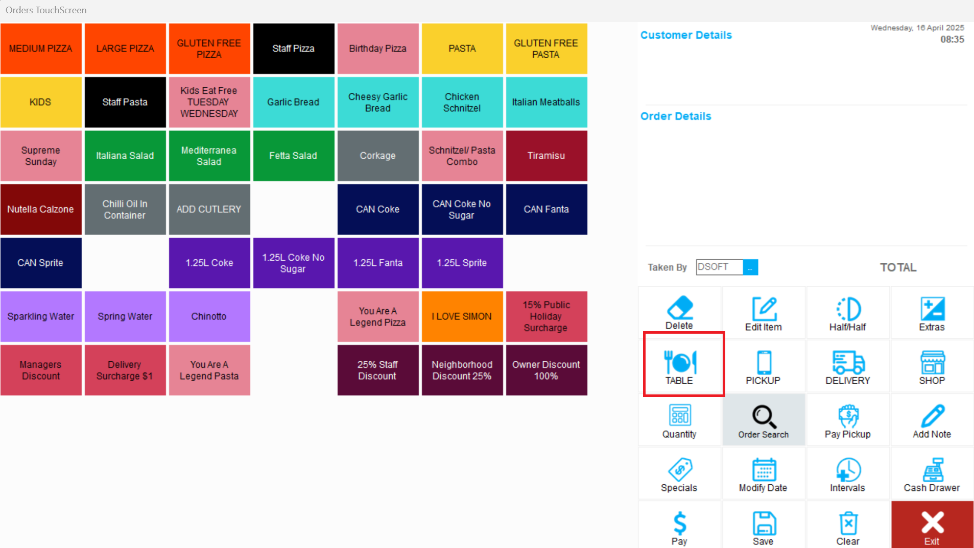 How to Move an Item from One Table to Another (Restaurant Module)