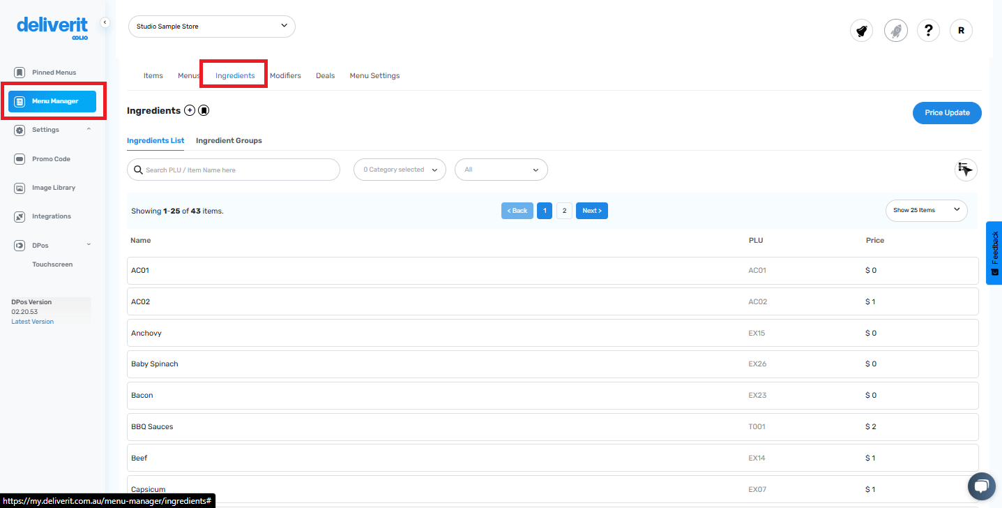 How to Create a New Ingredient Group in Deliverit Studio