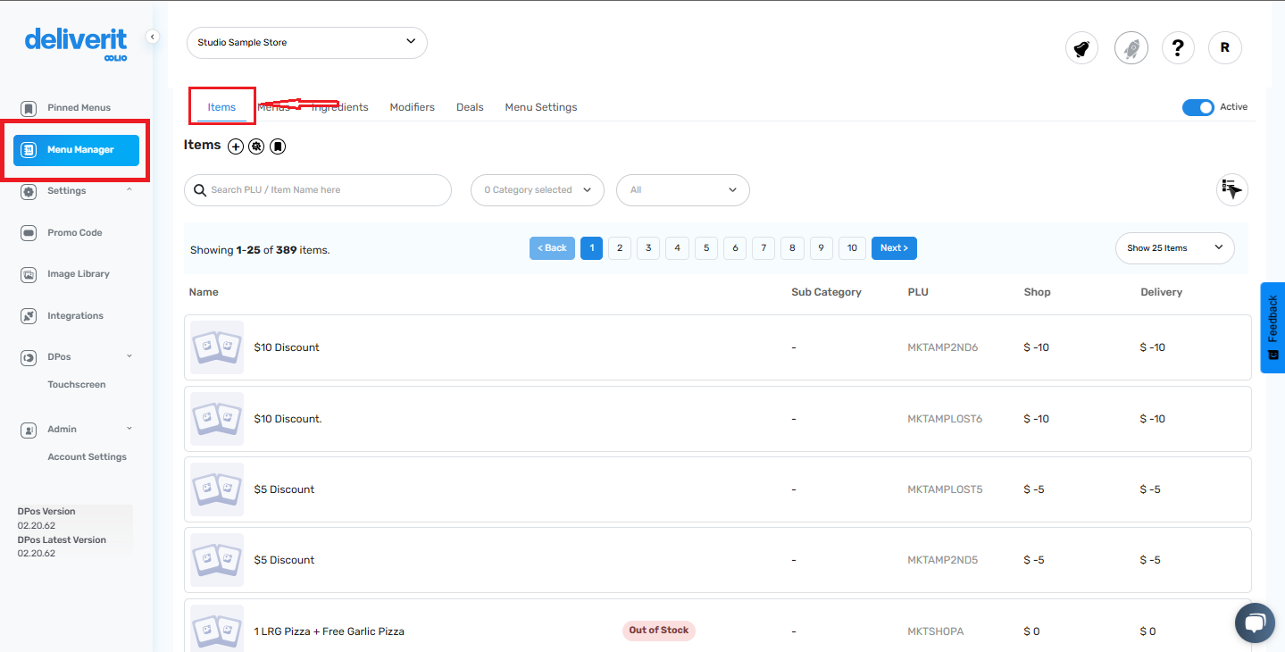 How to Update Multiple Item Prices in Deliverit Studio
