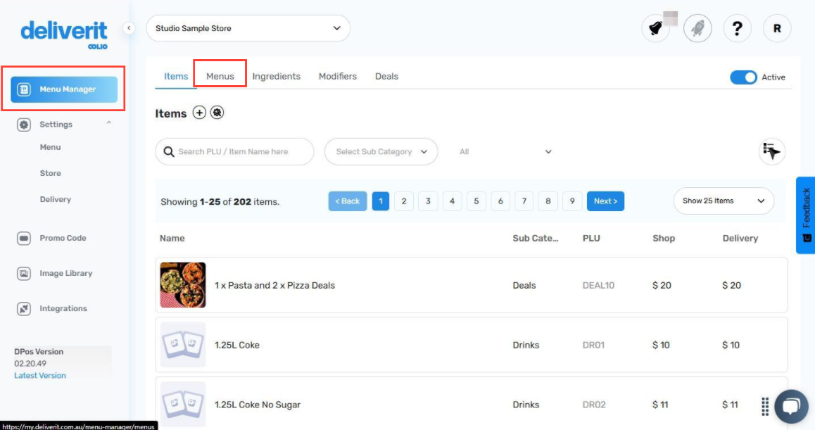 How to Create a New Menu Category on Deliverit Studio